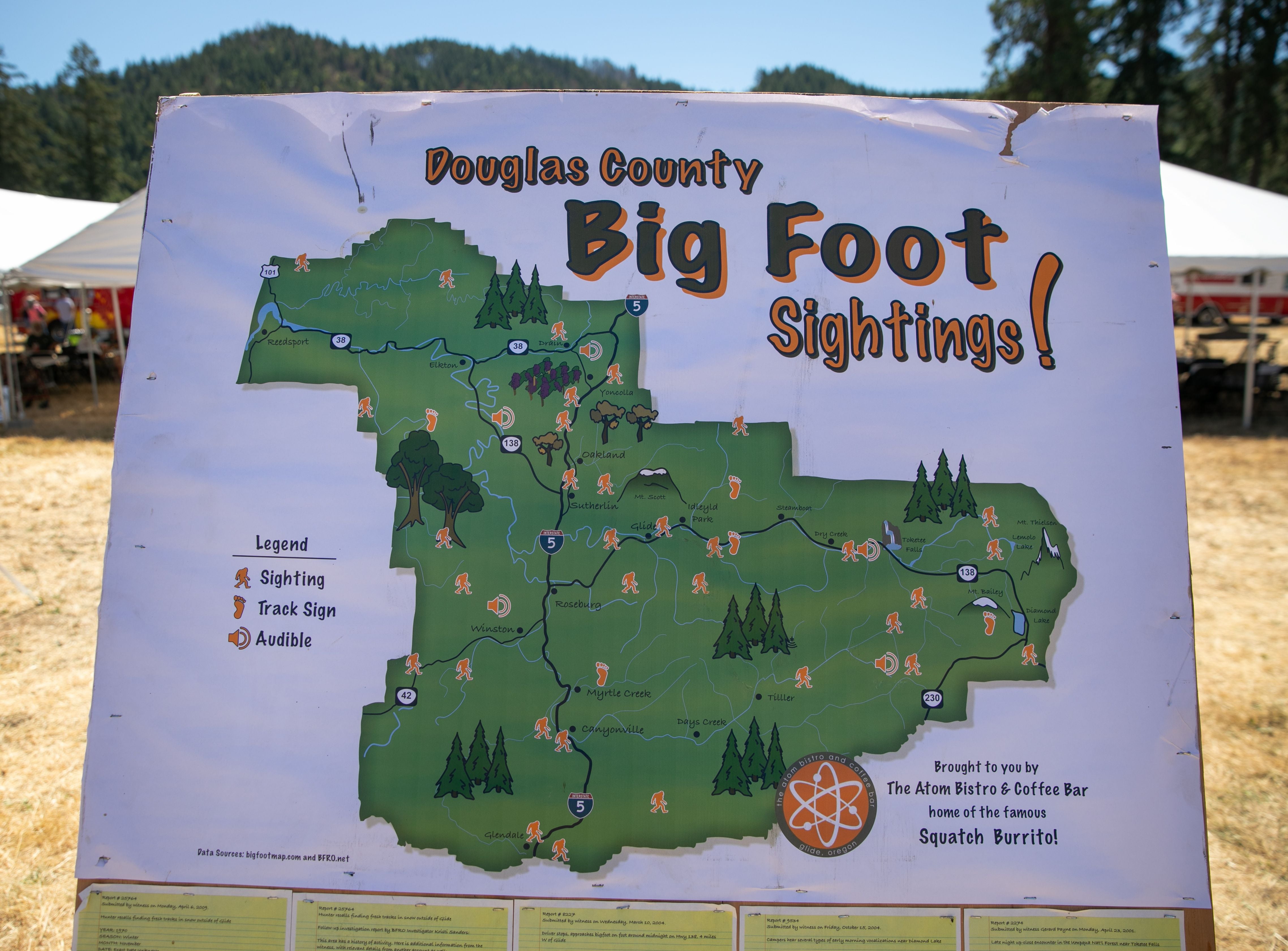 Bigfoot Sightings World Map